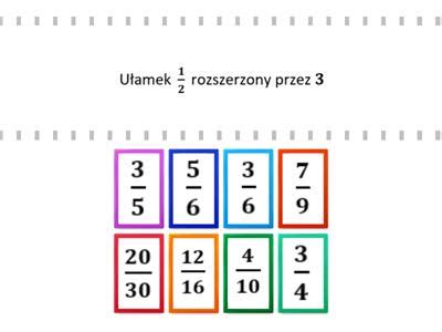 Klasa 5 Skracanie i rozszerzanie ułamków zwykłych Materiały dydaktyczne