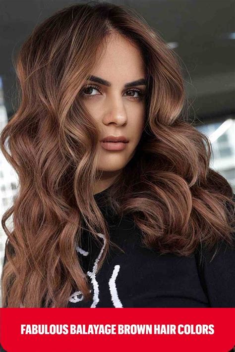 Balayage Loose Brown Curls Mahogany Brown Hair Copper Brown Hair
