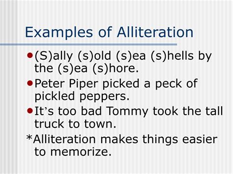 Alliteration