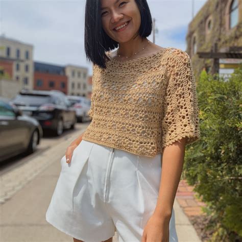 Lacy Summer Top Crochet Pattern PDF File And Video Tutorial Etsy New