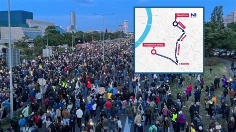 MAPA Kako Izgleda Ruta Sedmog Protesta Srbija Protiv Nasilja 17 Juna