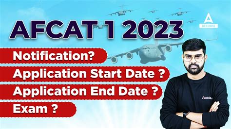 AFCAT 1 2023 Notification Form Filling Exam Date Notification