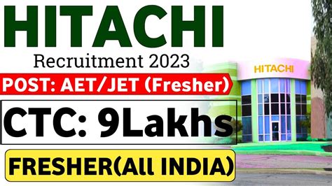 Hitachi Recruitment 2023 Fresher CTC 9Lakhs Off Campus 2023 Job