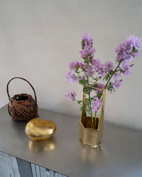 Hein Studio Ikebana Vase H30 Cm Guld Vaser Hjem Dk