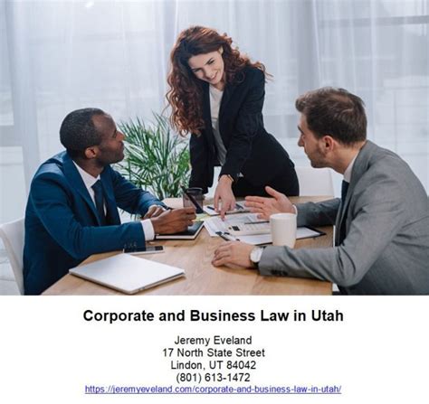 Corporate And Business Law In Utah Jeremy Eveland