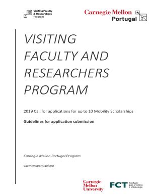 Fillable Online Cmu Portugal Has Open Calls For Mobility Opportunities