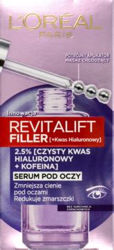 L ORÉAL PARIS Revitalift Filler serum pod oczy 2 5 czysty Kwas