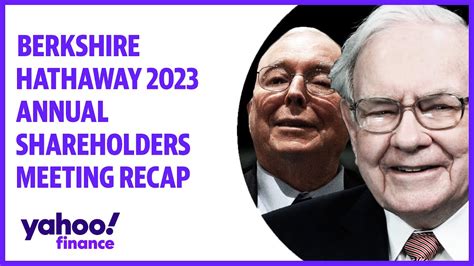 Warren Buffett Charlie Munger And Berkshire Hathaway 2023 Annual
