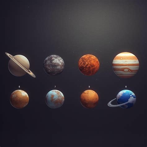 Une Affiche Pour Les Planètes Du Système Solaire Photo Premium