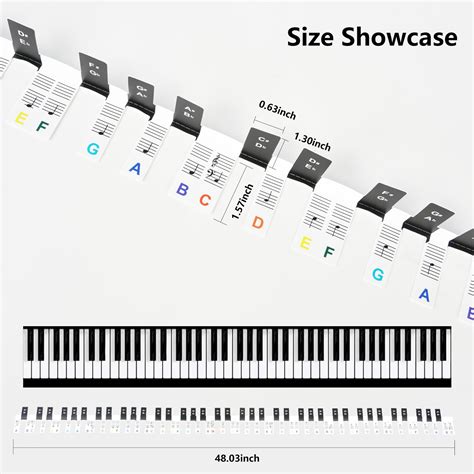 Snapklik 88 Keys Upgraded Colorful Removable Piano Keyboard Note