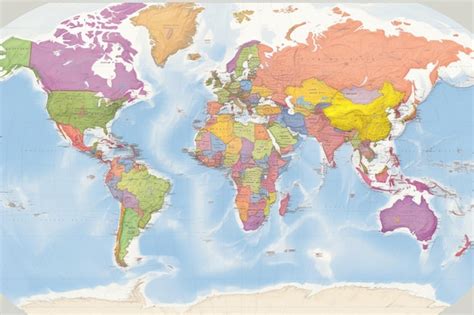 Mapa político do mundo Foto Premium