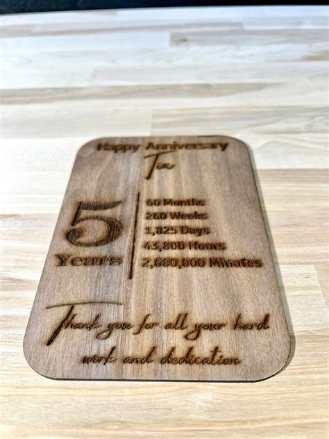 Personalized Gift For Employee For 5 Year Work Anniversary Custom
