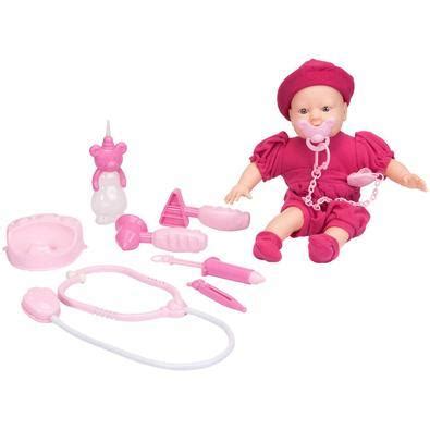 Boneca Bebê Jensen Alergic Acessórios KaBuM