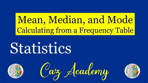 how to calculate the mean median and mode from a frequency distribution table statistics