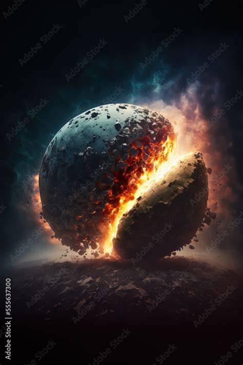 Planet Explosion Earth Destruction Meteor Disaster Planet Earth