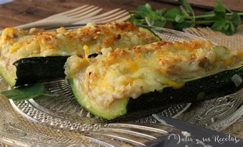 JULIA Y SUS RECETAS Calabacines rellenos de atún