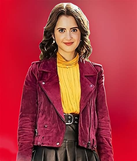 Choose Love Laura Marano Cami Conway Burgundy Suede Leather Biker