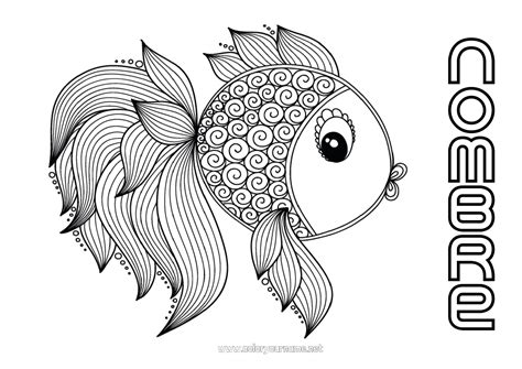 Nº de colorear 1333 Calma y zen Mandala Animales