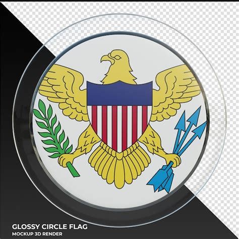 Bandera De C Rculo Brillante Con Textura D Realista De Las Islas