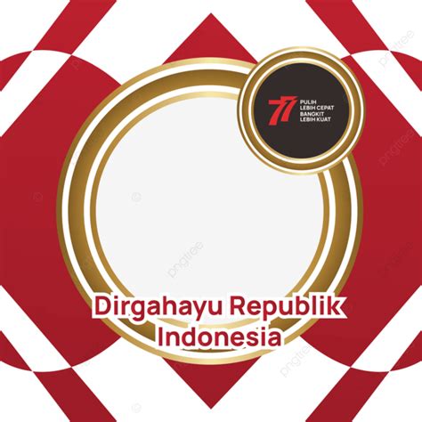 17 Agustus Vector Hd PNG Images Twibbon Hut Ri Ke 77 Kemerdekaan