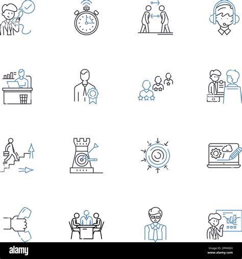 Lean Methodology Line Icons Collection Efficiency Kaizen Waste
