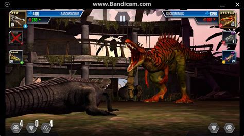 Jurassic World The Game Arena Showcase 4 Suchomimus Battle 3