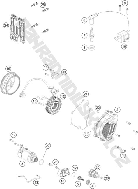 Náhradní díly KTM Schéma IGNITION SYSTEM pro model KTM Enduro 150