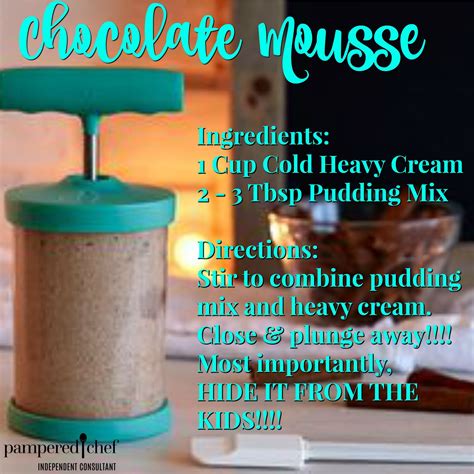 Whipped Cream Maker Pampered Chef Recipes Pampered Chef Desserts