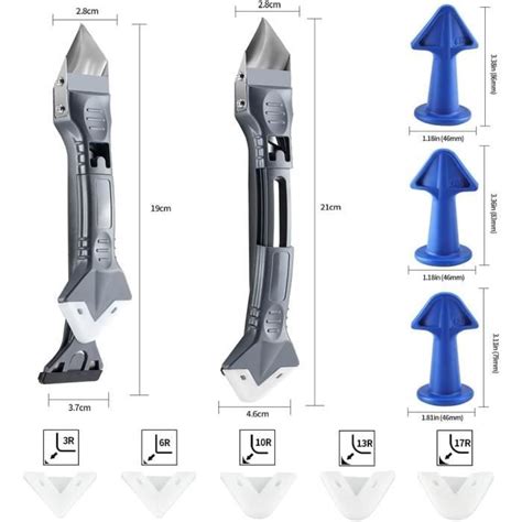 Outils de l enlève joint 5 en 1 acier inoxydable grattoir kit de