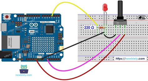 Arduino UNO R4 Potentiometer Fade LED Arduino UNO R4 Tutorial