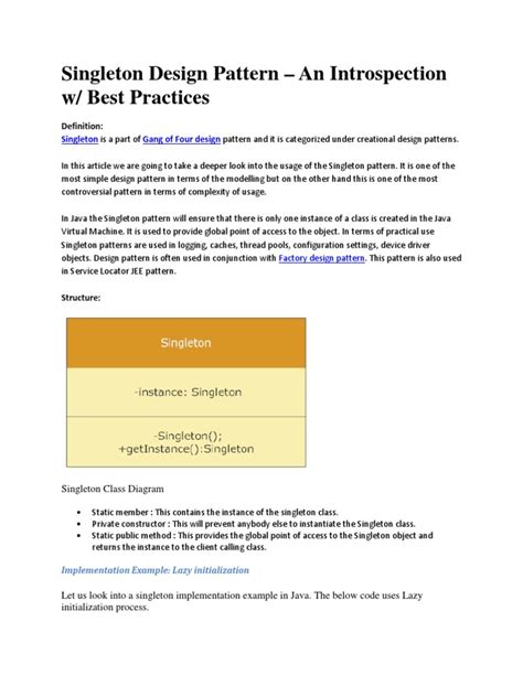 sksingleton design pattern pdf class computer programming inheritance object oriented