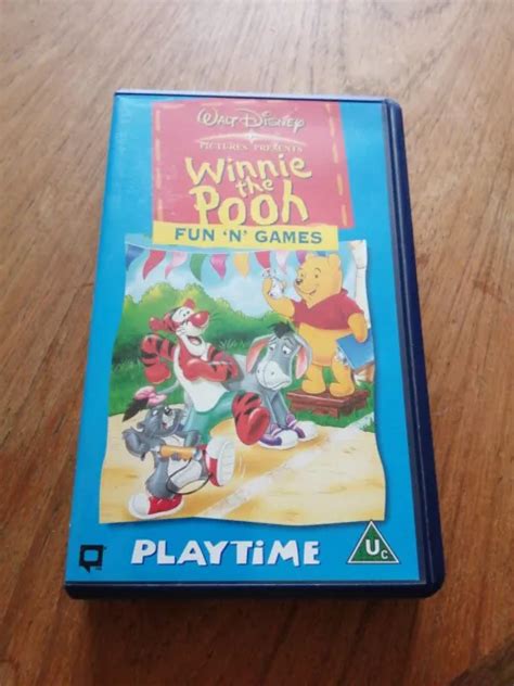 WINNIE THE POOH Fun N Games Disney VHS RARE VIDEO 14 99