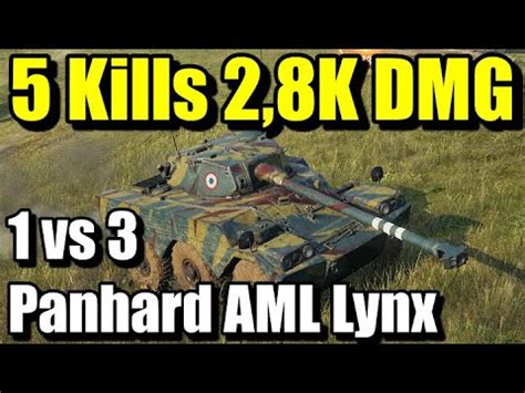 World Of Tanks Panhard AML Lynx 6x6 5 Kills 2 8K Damage 1vs3 Live