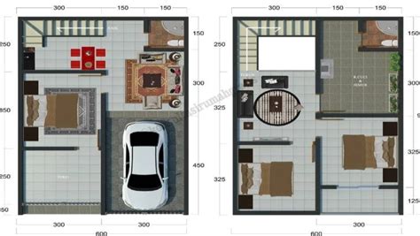 Denah Rumah Minimalis Type Lantai