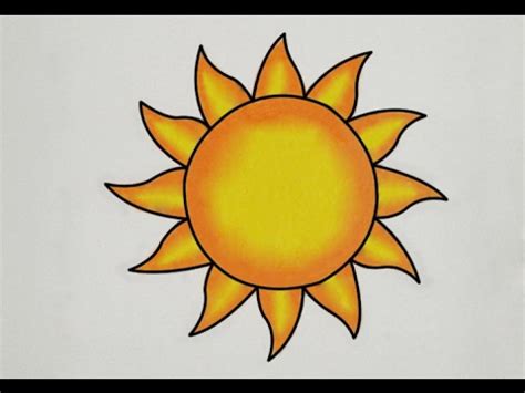 How To Draw A Sun Step By Step
