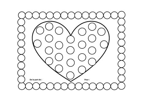 Saint Valentin C Ur Gommettes Ou Peinture Tampon Pdf Par