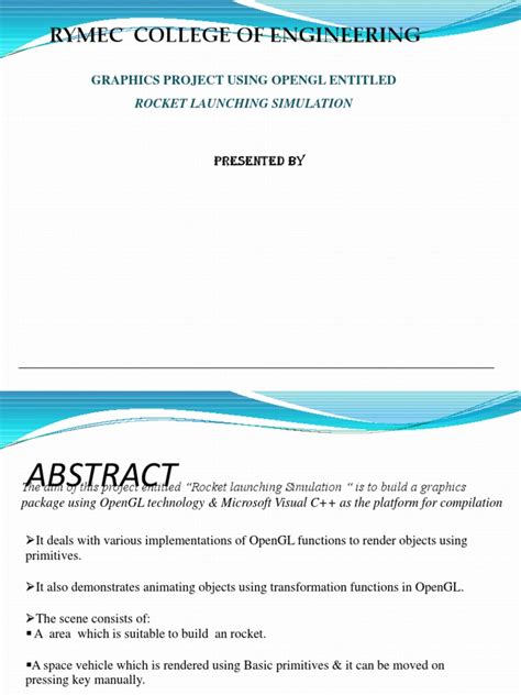 pdf graphics project using opengl entitled rocket launching simulation dokumen tips
