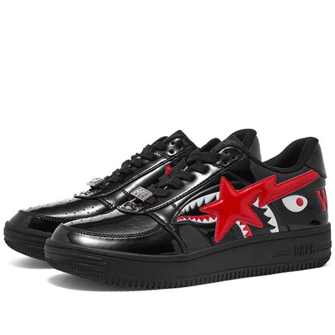 A Bathing Ape Shark Bape Sta Low M1 Black END ES