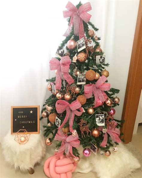 Rvore De Natal Rose Gold Ideias Elegantes Rvore De Natal Rosa