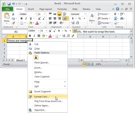 Merging Cells In Excel With Text Skingera
