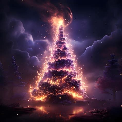 Arbre de Noël futuriste fantastique Photo Gratuite