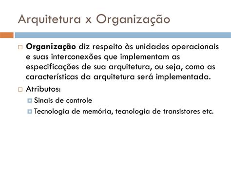 Ppt Arquitetura E Organiza O De Computadores Powerpoint Presentation