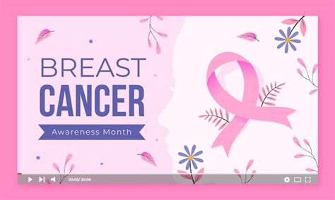 Premium Vector Flat Breast Cancer Awareness Month Youtube Thumbnail