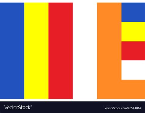 Flag Buddhism Buddha Religion Symbol Royalty Free Vector