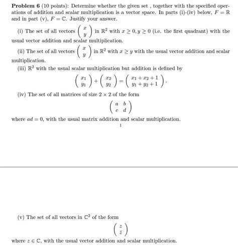 solved problem 6 10 points determine whether the given