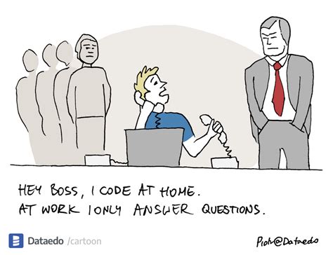 Code At Work Dataedo Data Cartoon