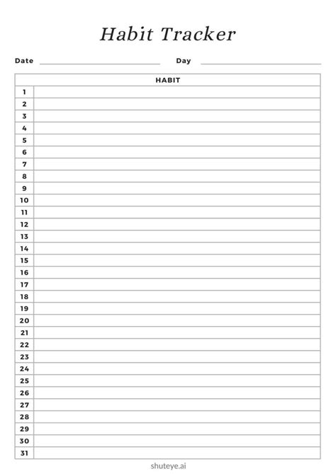 Free Printable Habit Tracker Bullet Journal Ideas Artofit