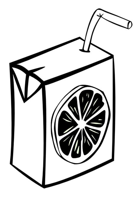 Desenho para Colorir de caixinha de suco Imagens Grátis para Imprimir
