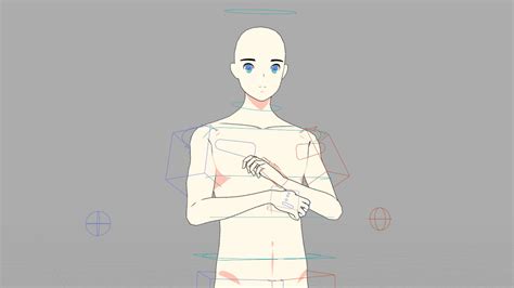 Artstation Anime Male Base Mesh Game Assets