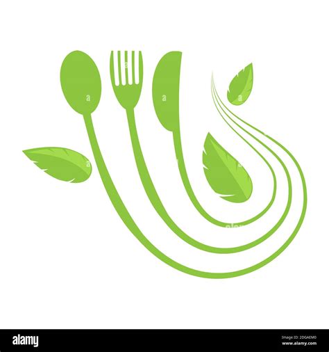 Food Icon For Cafe Fork Spoon Knife Logo Design Isolated On White